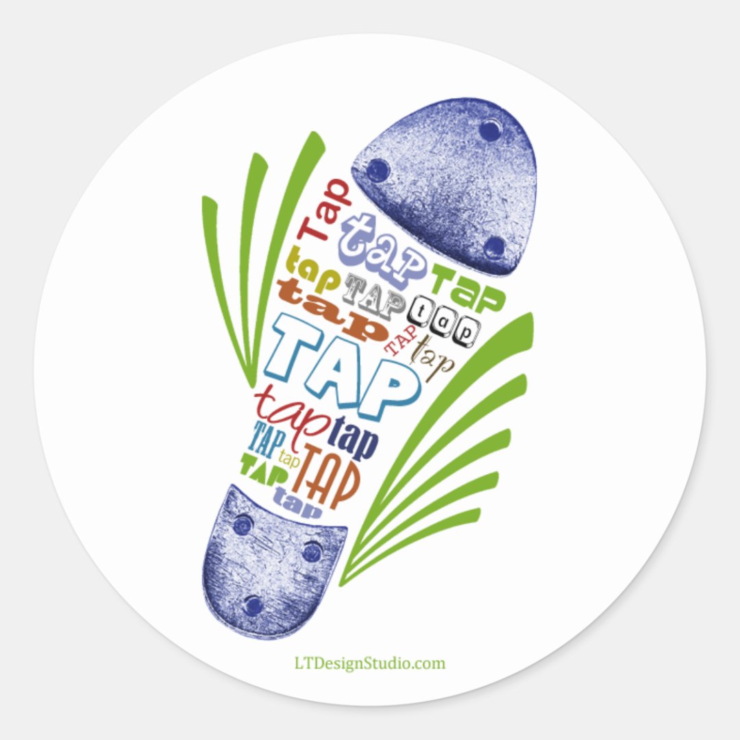 Tap Shoe - Stickers | Zazzle