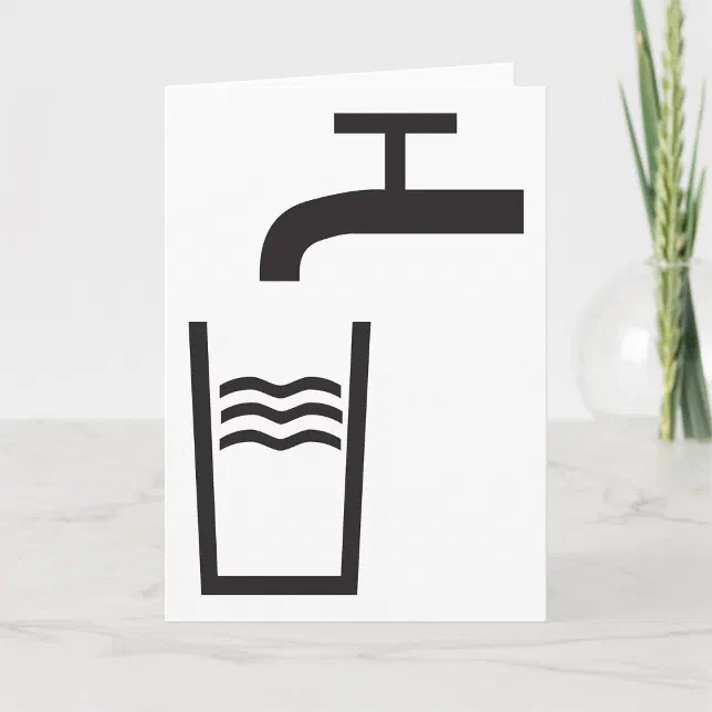 Tap Water Symbol Card | Zazzle