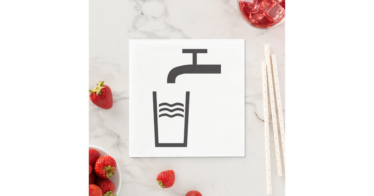 Tap Water Symbol Napkins | Zazzle