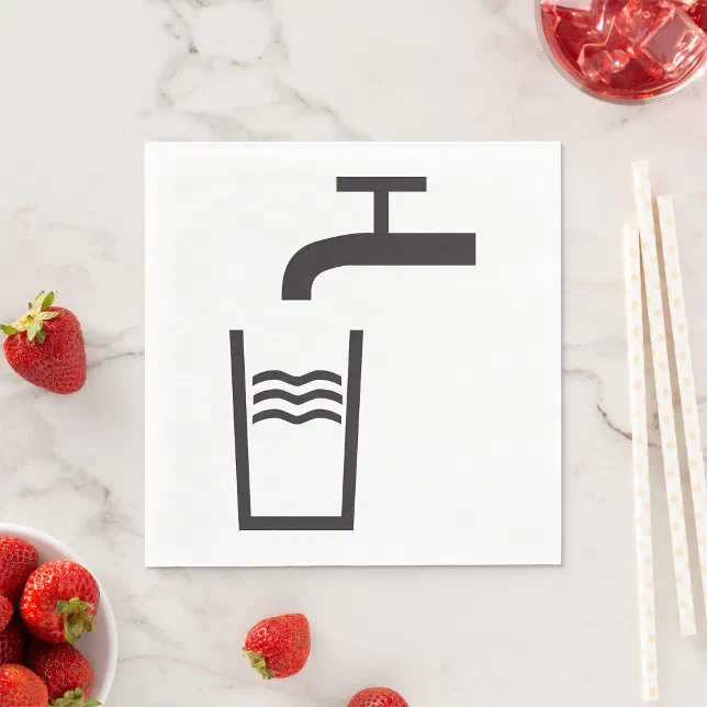 Tap Water Symbol Napkins | Zazzle