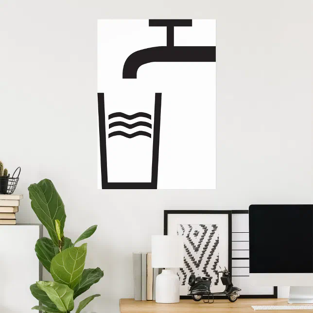Tap Water Symbol Poster | Zazzle