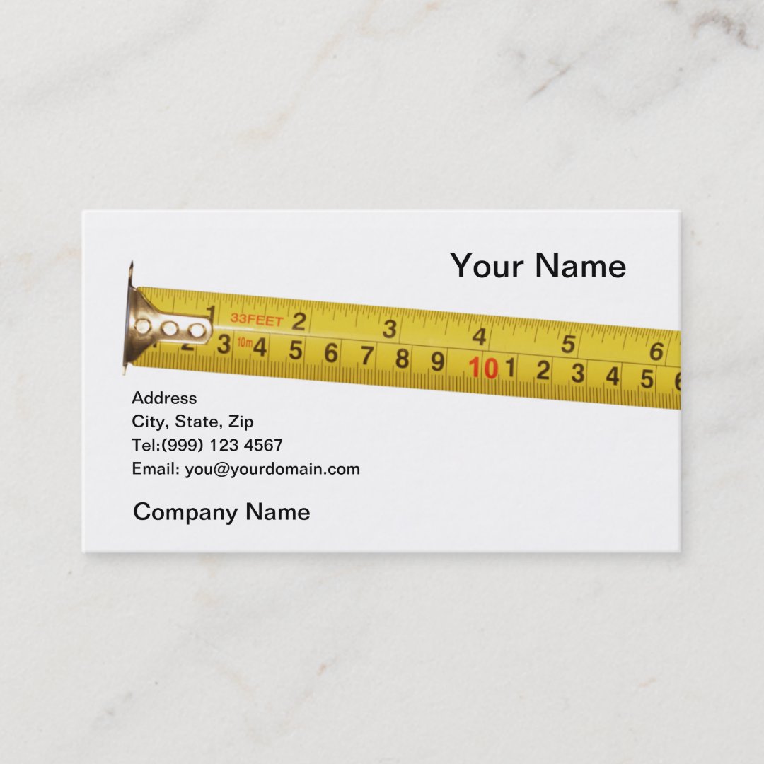 tape Measure Business Card | Zazzle