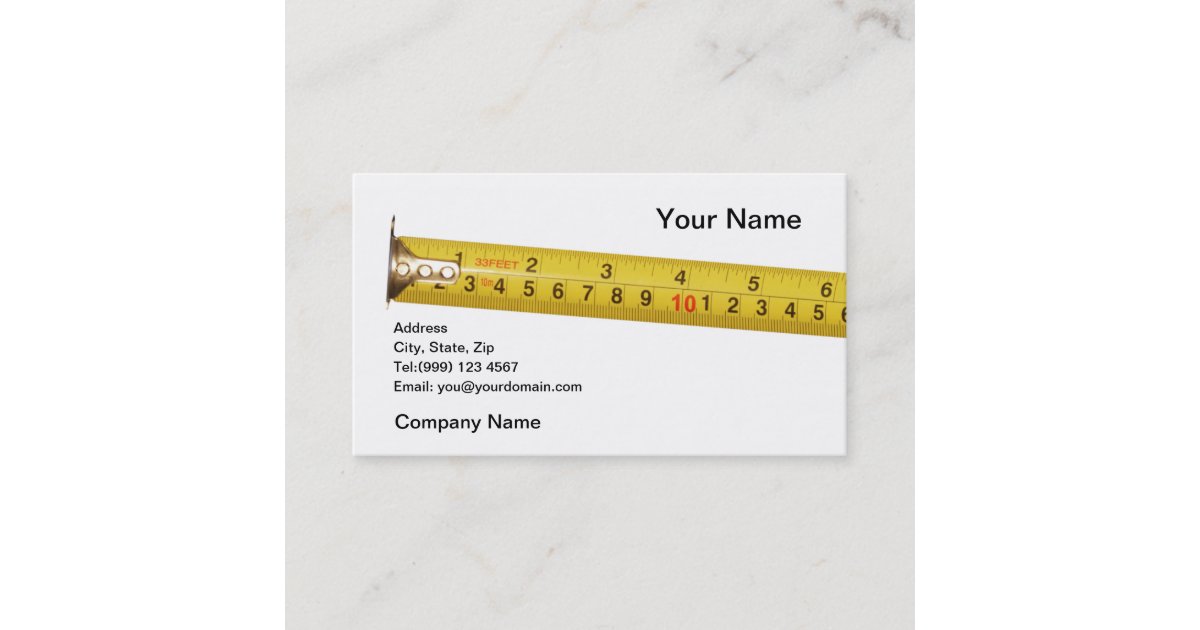 tape Measure Business Card | Zazzle