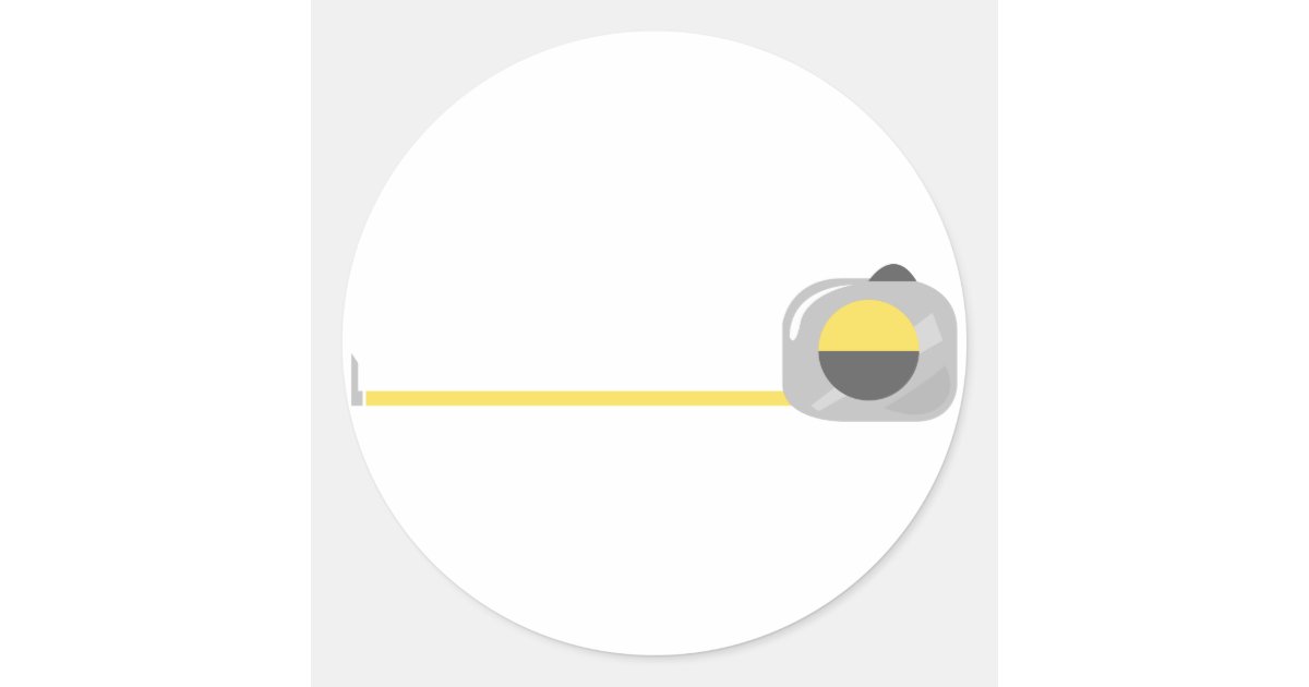 Tape Measure Classic Round Sticker | Zazzle