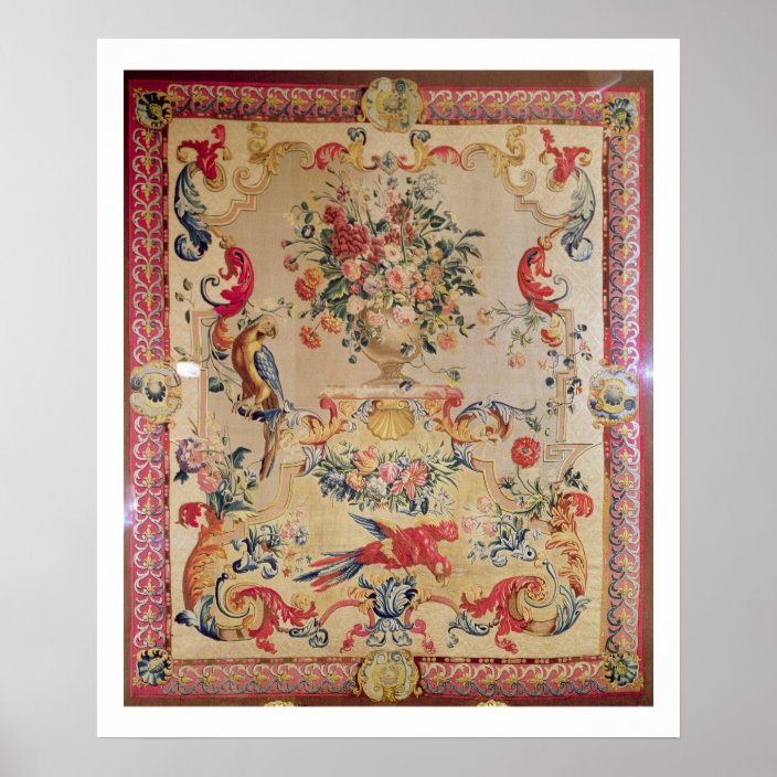 Tapestry in early Rococo style with strapwork and Poster | Zazzle.com
