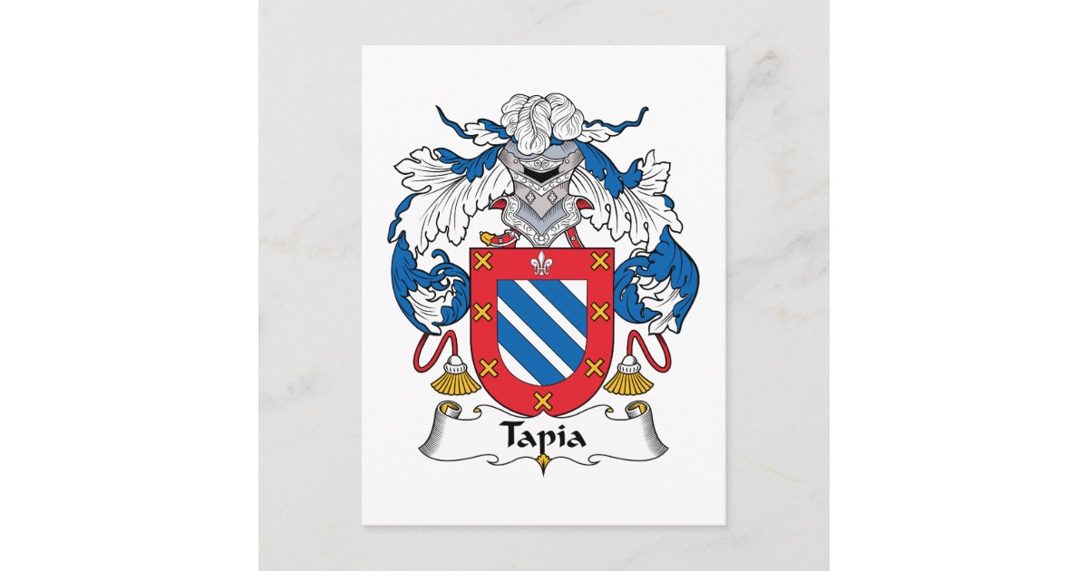 Tapia Family Crest Postcard | Zazzle