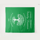 Tapiz Family reunion tree backdrop banner green | Zazzle