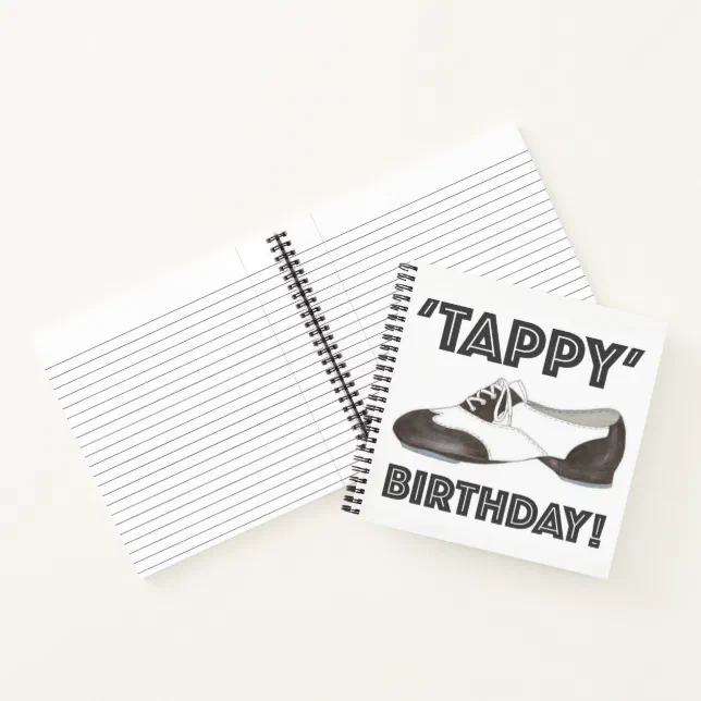 Tappy Happy Birthday Tap Dance Teacher Tapdance Notebook | Zazzle