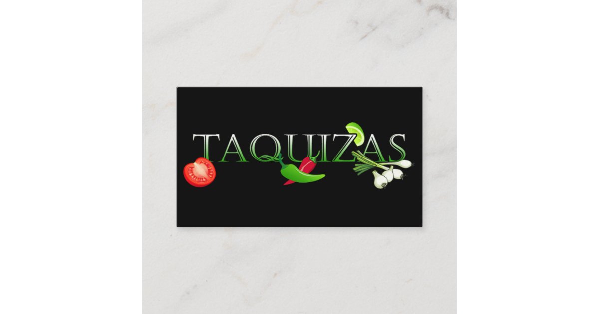 Taquizas Business Card | Zazzle