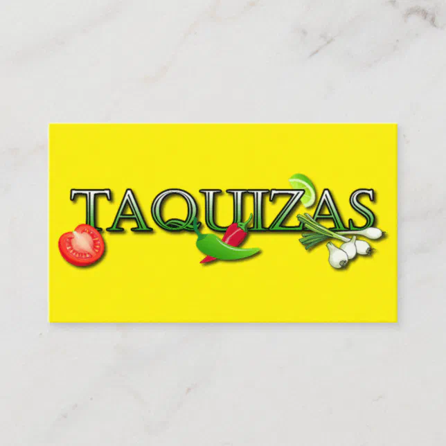 Taquizas taco stand business card | Zazzle