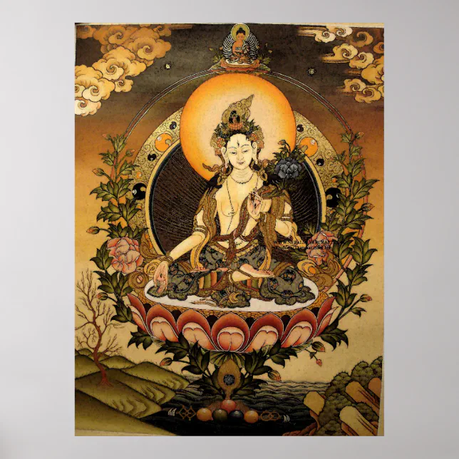 Tara Female Buddha Bodhisattva Jetsun Dolma Poster | Zazzle