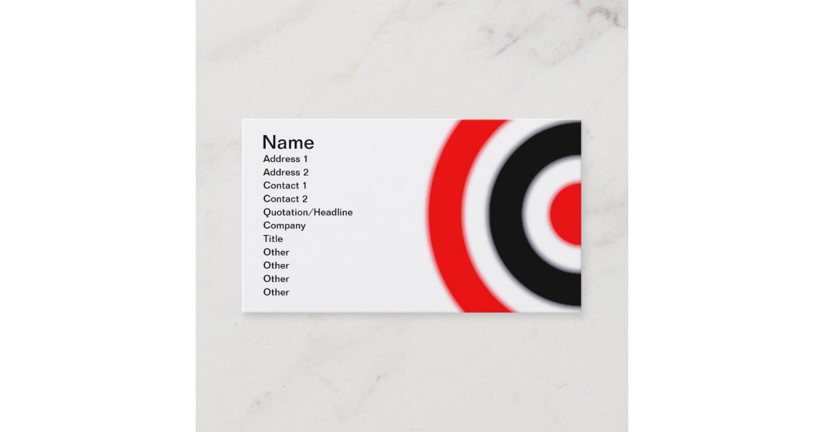 Target Business Card | Zazzle