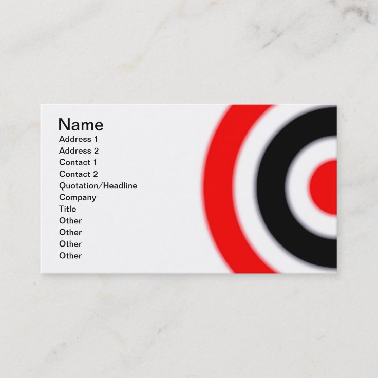 Target Business Card | Zazzle