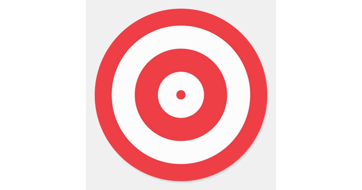 Target Classic Round Sticker | Zazzle