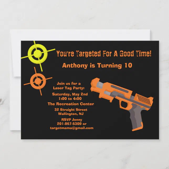 Target Laser Tag Birthday Party Invitation | Zazzle