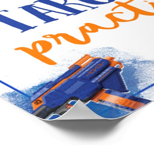 Target Practice Sign | Dart Gun Party | Zazzle