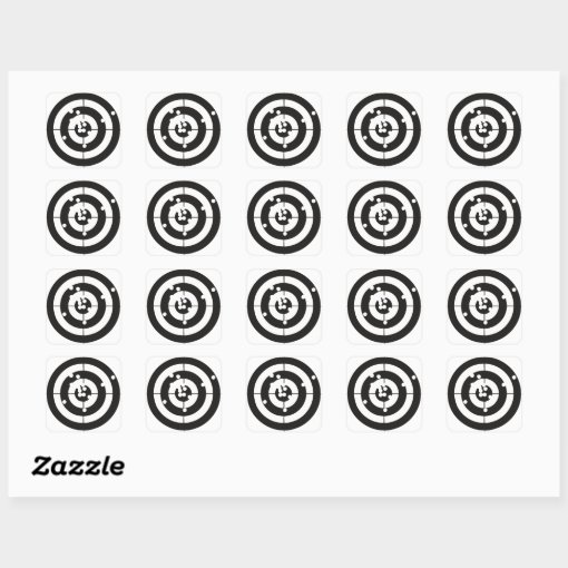 Target Practice Square Sticker | Zazzle