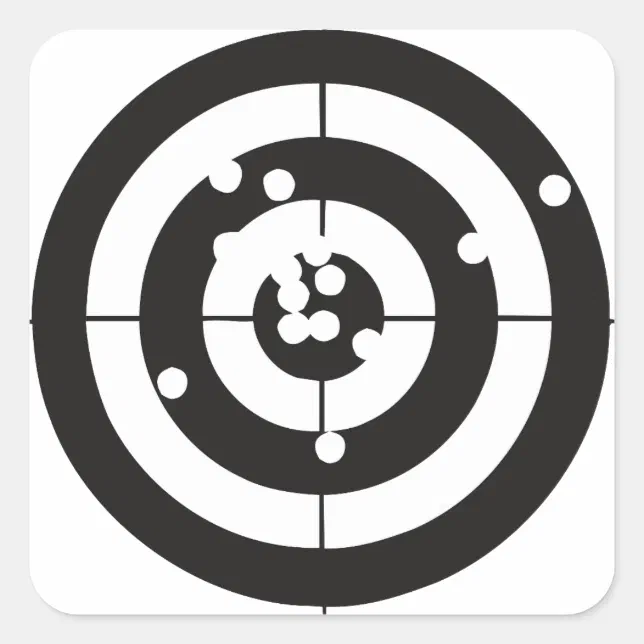 Target Practice Square Sticker | Zazzle