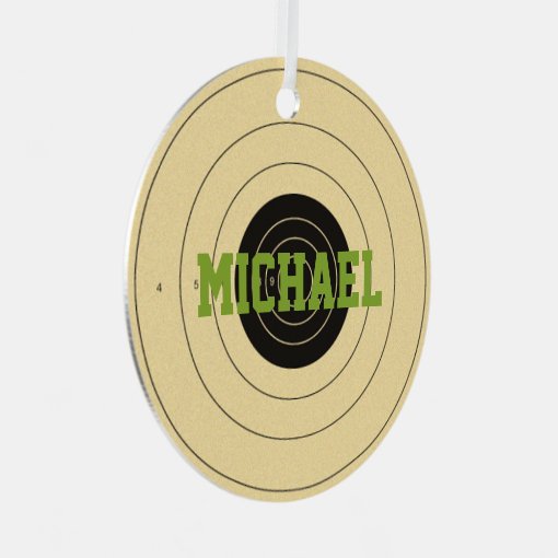 Target Shooting Personalized Ornament | Zazzle