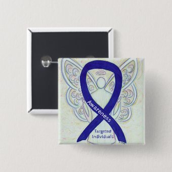 Targeted Individuals Angel Awareness Ribbon Pins | Zazzle