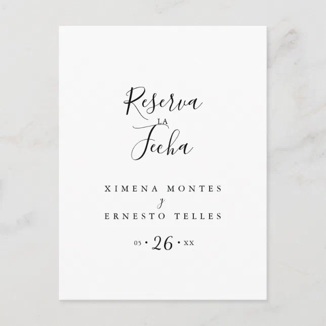 Tarjeta Sencilla de Reserva la fecha Postcard | Zazzle
