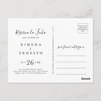 Tarjeta Sencilla de Reserva la fecha Postcard | Zazzle