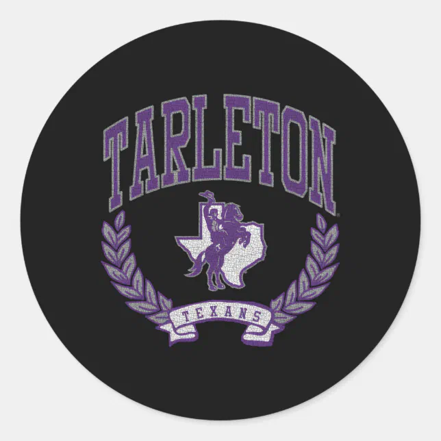 Tarleton State Texans Victory Classic Round Sticker | Zazzle