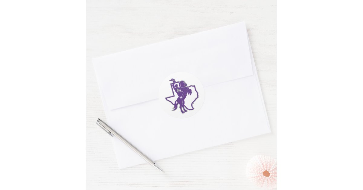 Tarleton State University Texan Rider | Texas Map Classic Round Sticker ...