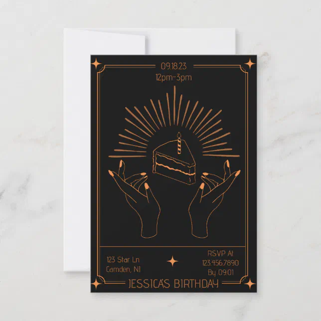 Tarot Card Birthday Party Invitation | Zazzle