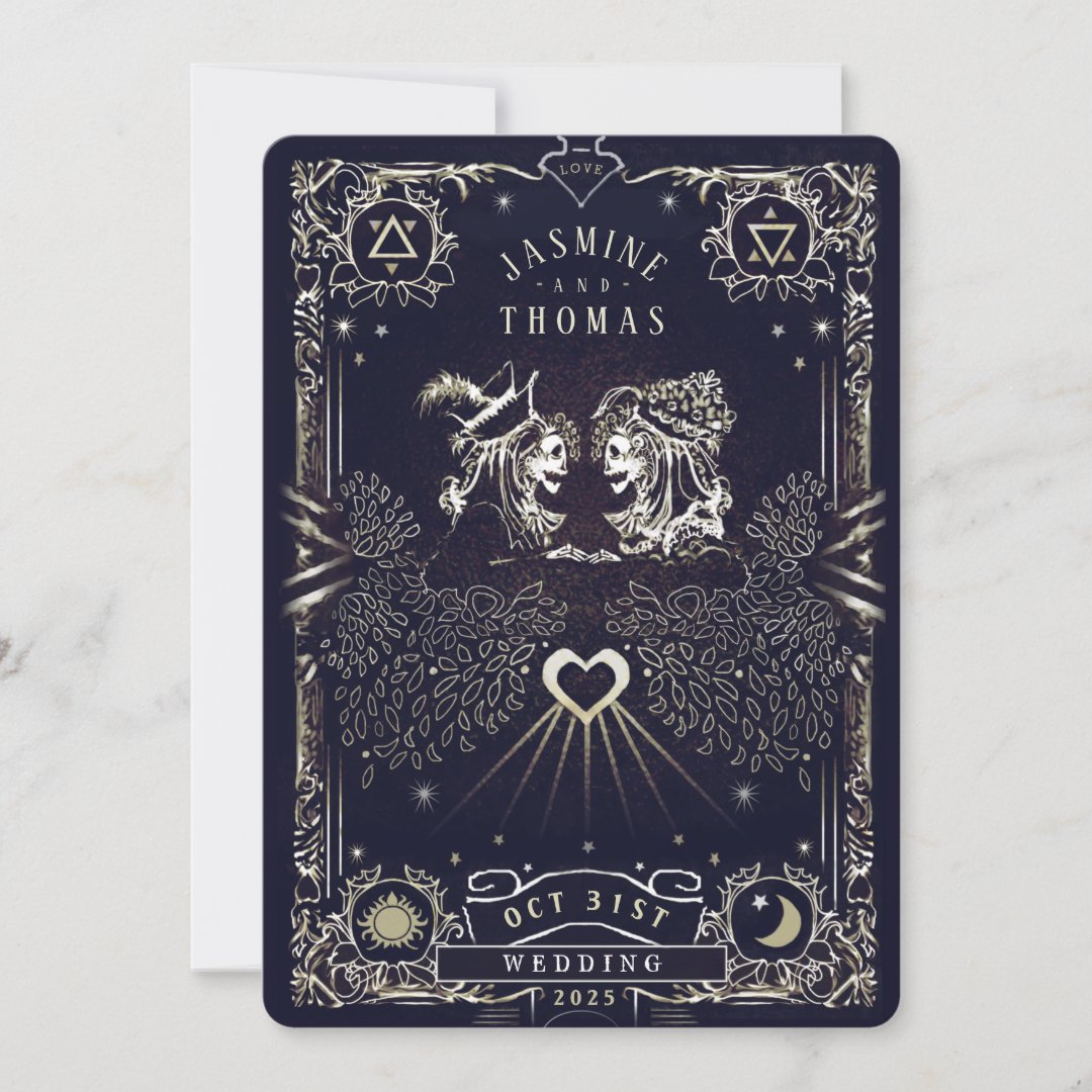 Tarot Card Wedding Invitation | Zazzle