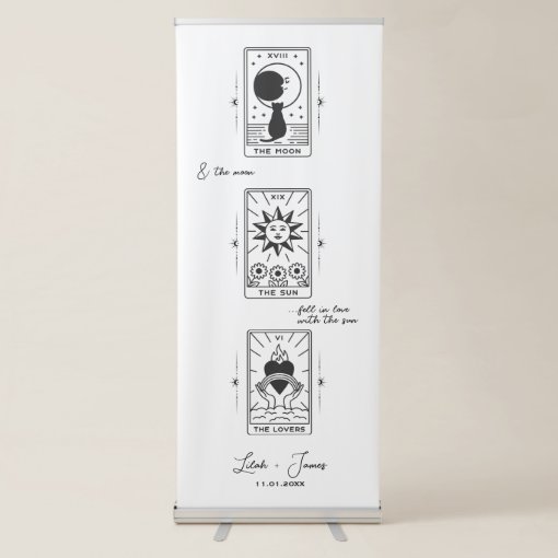 Tarot Cards | Bridal Shower | Wedding | Tarot B+W Retractable Banner ...