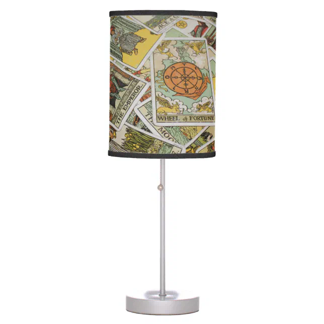 Tarot Cards pattern Table Lamp | Zazzle