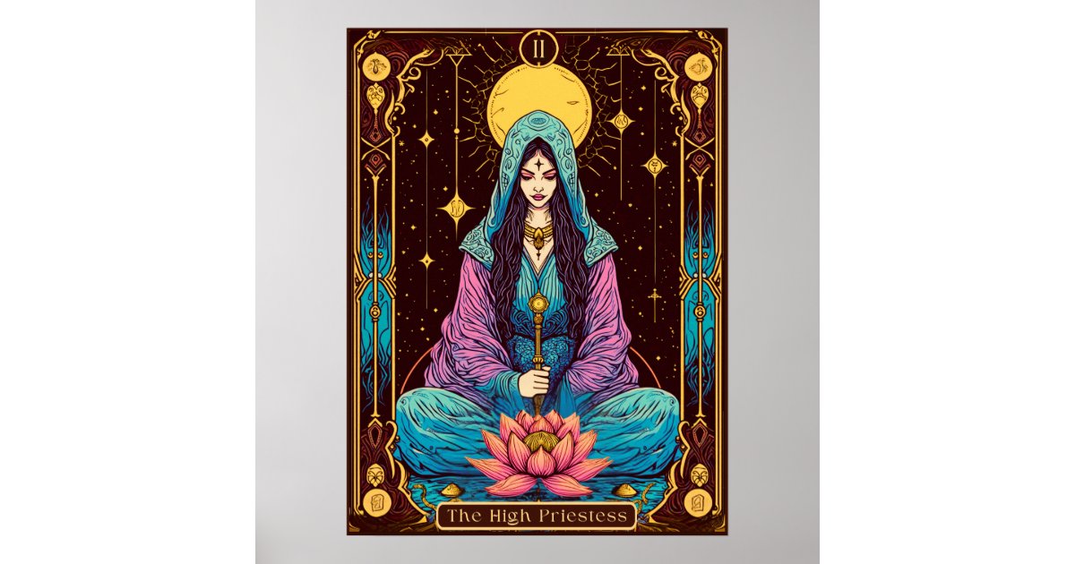 Tarot Illustration, the High Priestess Poster | Zazzle
