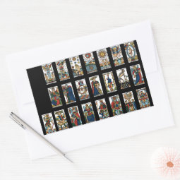 Tarot Major Arcana Classic Rectangular Sticker | Zazzle