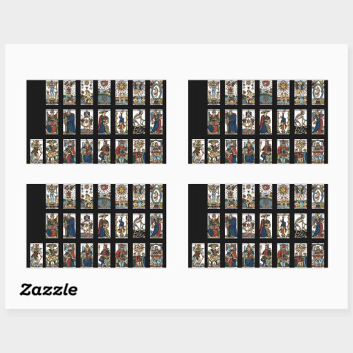Tarot Major Arcana Classic Rectangular Sticker | Zazzle