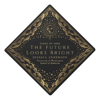 Tarot Sun and Moon Future Looks Bright Graduation Cap Topper | Zazzle