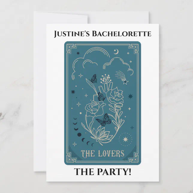 Tarot The Lovers Bachelorette Party Invitation | Zazzle