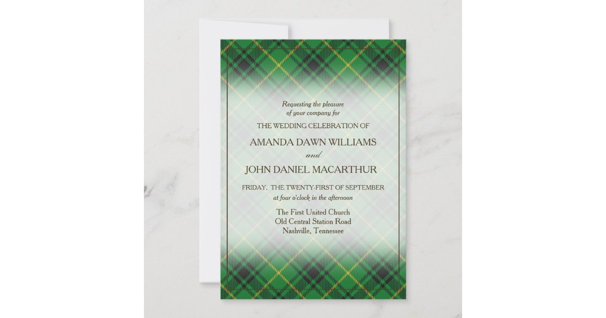 Tartan Beauty Clan Arthur MacArthur Scottish Plaid | Zazzle