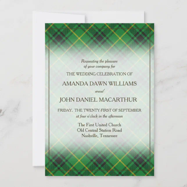 Tartan Beauty Clan Arthur MacArthur Scottish Plaid | Zazzle