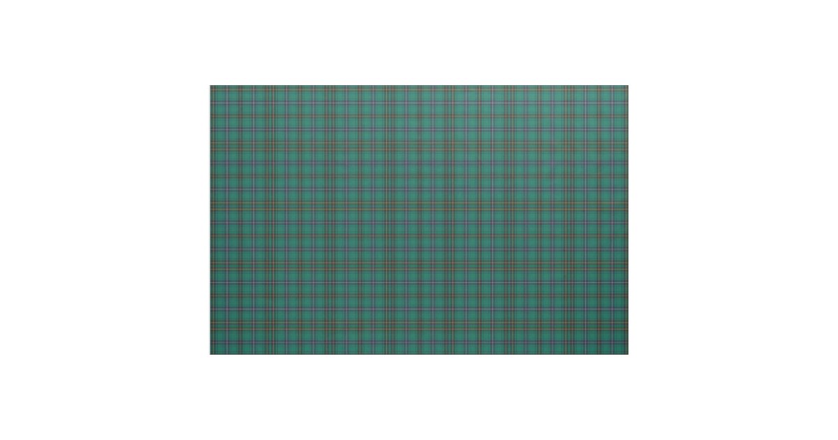 Tartan Clan Henderson Plaid Pattern Green Check Fabric | Zazzle