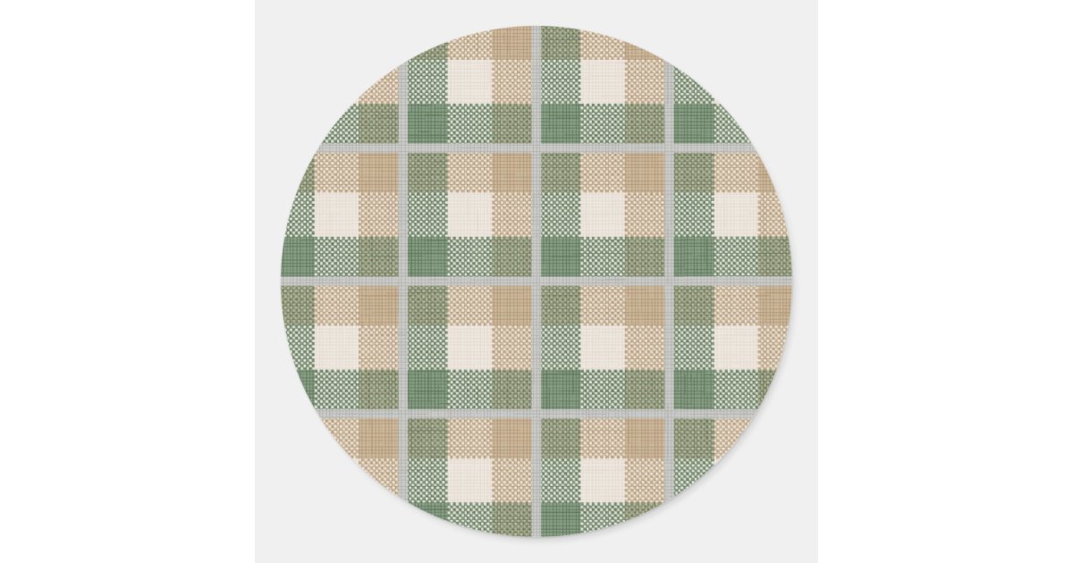 Tartan Classic Round Sticker | Zazzle