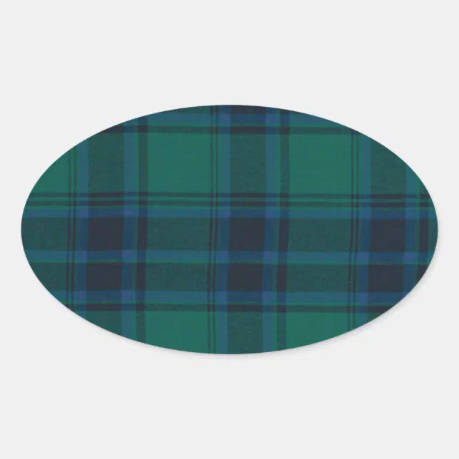 Tartan Oval Stickers | Zazzle