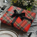 Tartan Plaid Red Christmas Wrapping Paper | Zazzle
