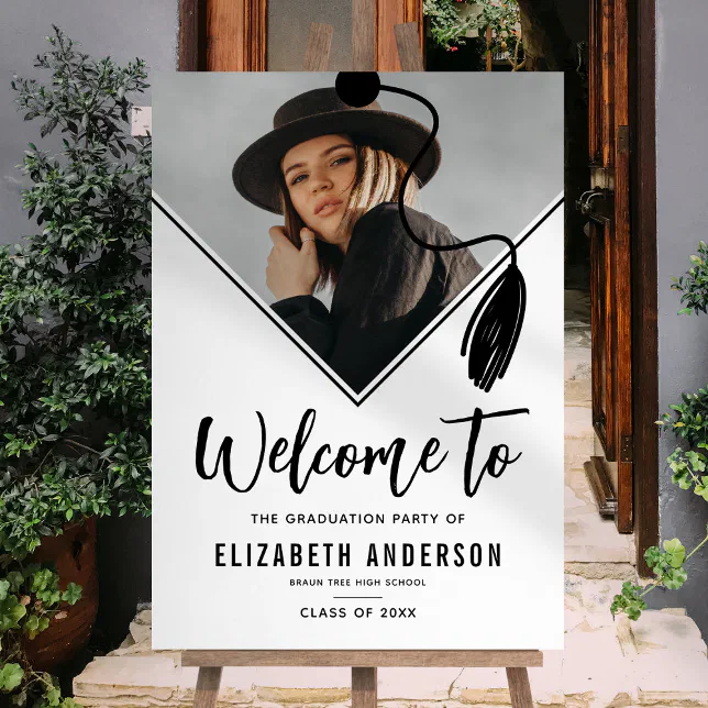 Tassel Cap Photo Graduation Party Foam Board | Zazzle