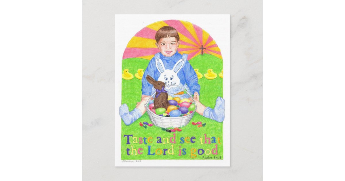 Taste and See Easter Inspirational Postcard | Zazzle