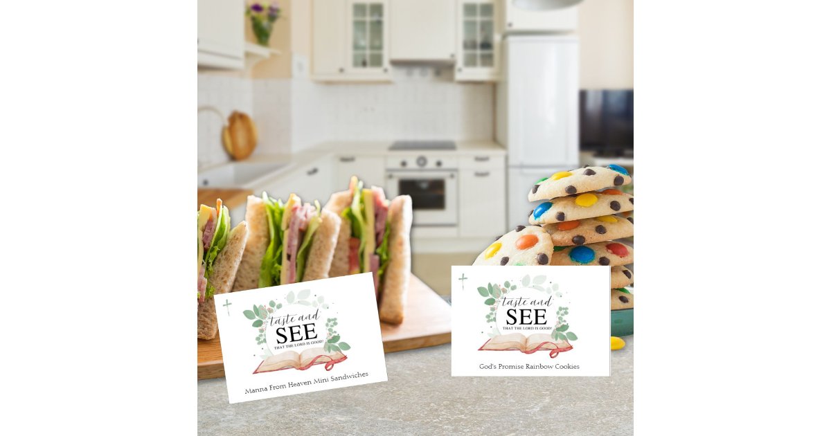 Taste And See Religious Food Cards Poster | Zazzle