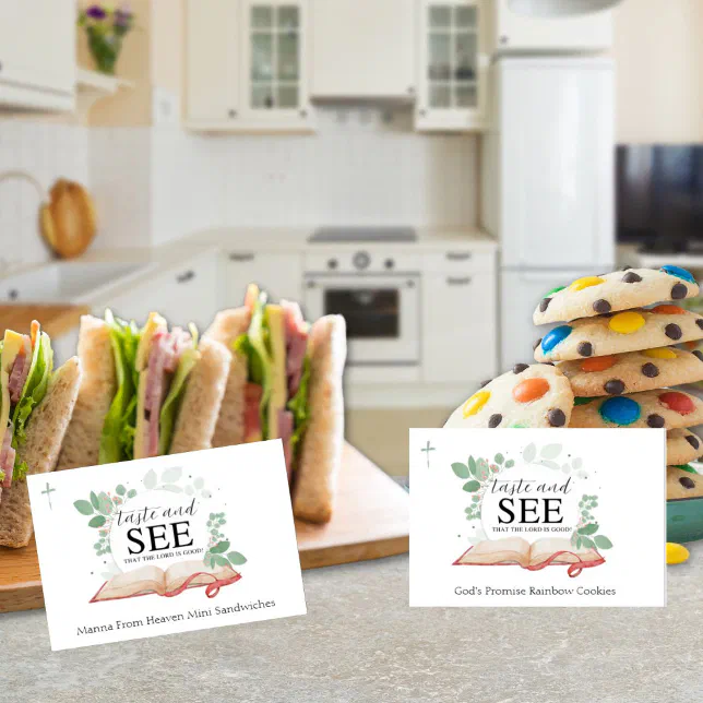 Taste And See Religious Food Cards Poster | Zazzle