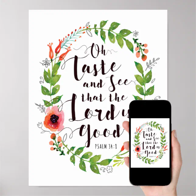 Taste and See The Lord is Good Art Print | Zazzle