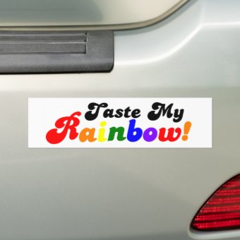 Taste My Rainbow Bumper Sticker | Zazzle