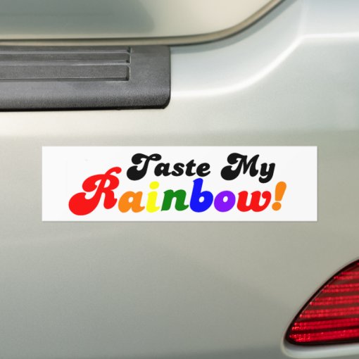 Taste My Rainbow Bumper Sticker | Zazzle